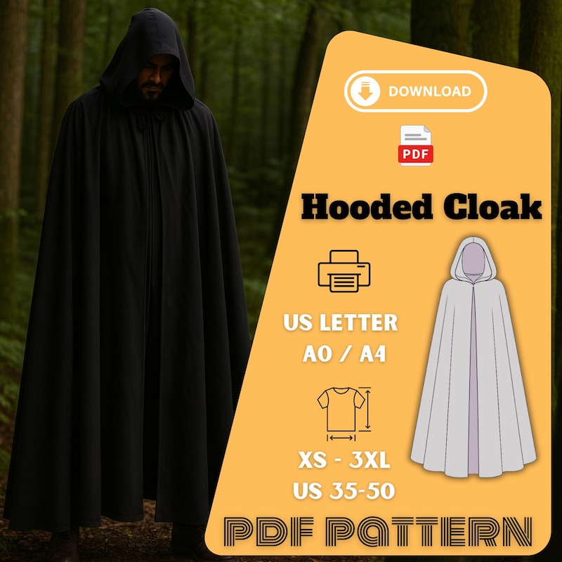 Hooded Cloak - Etsy