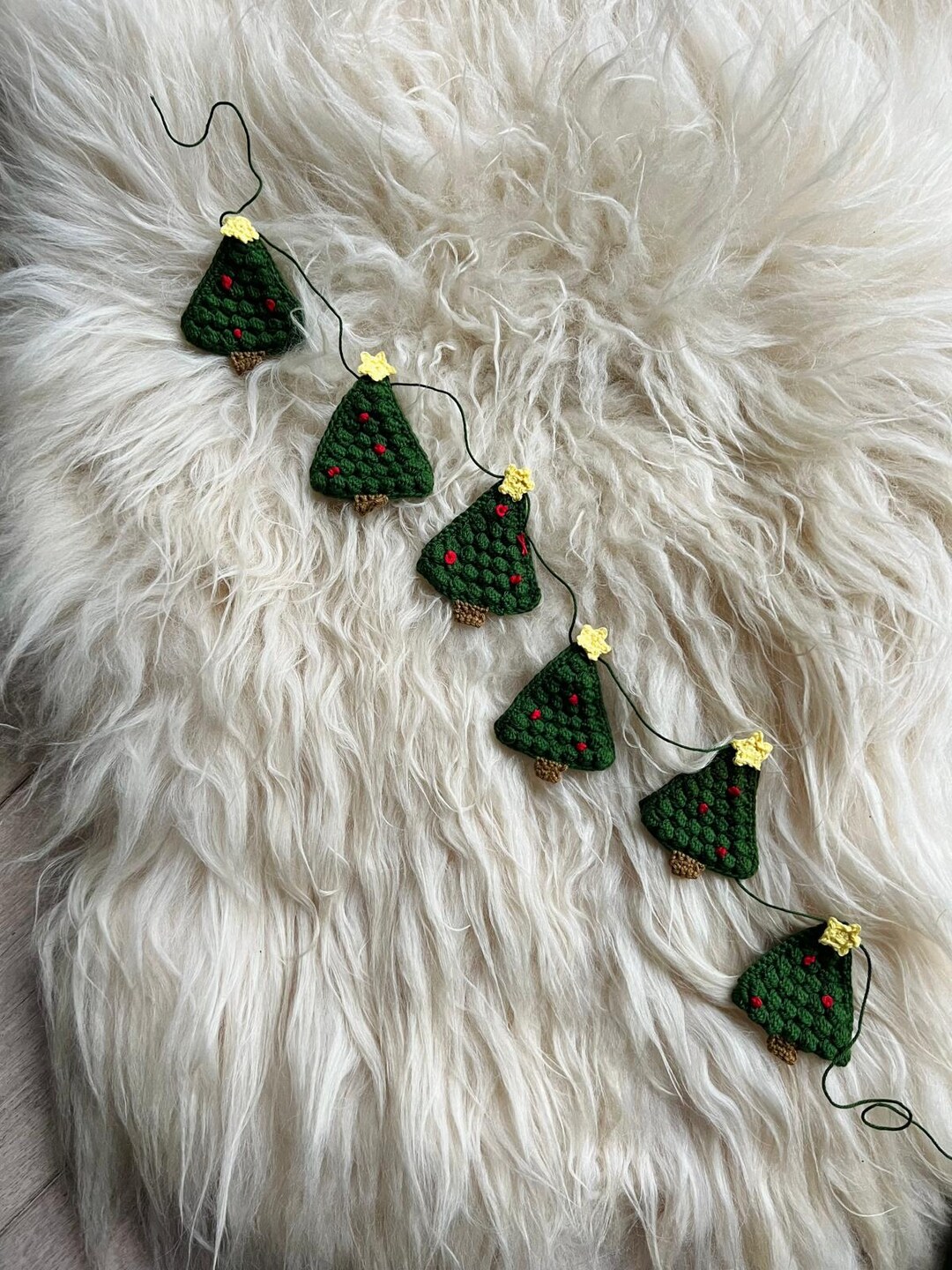 Crochet Christmas Tree Garland Pattern - Etsy