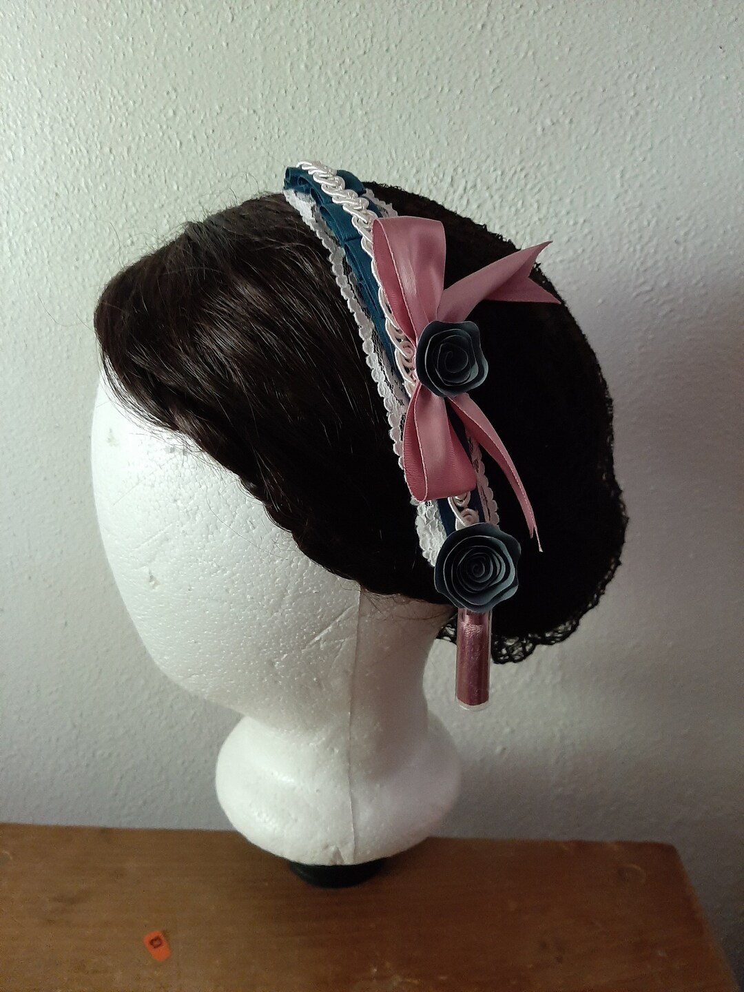 Victorian Civil War Ribbon Hair Net With Tassel and Bow - Etsy