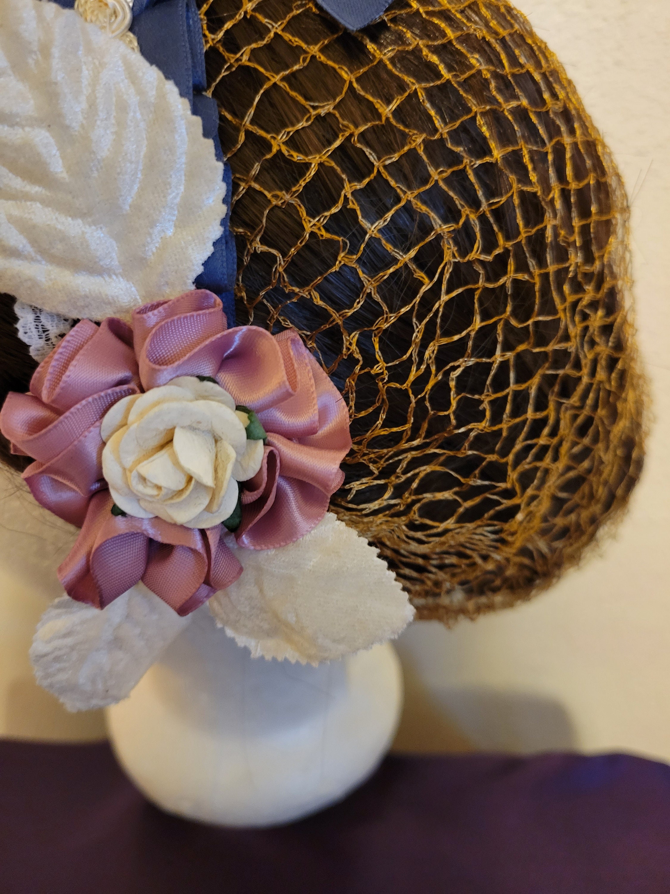 Reproduction Victorian Ribbon Hairnet, Civil War - Etsy