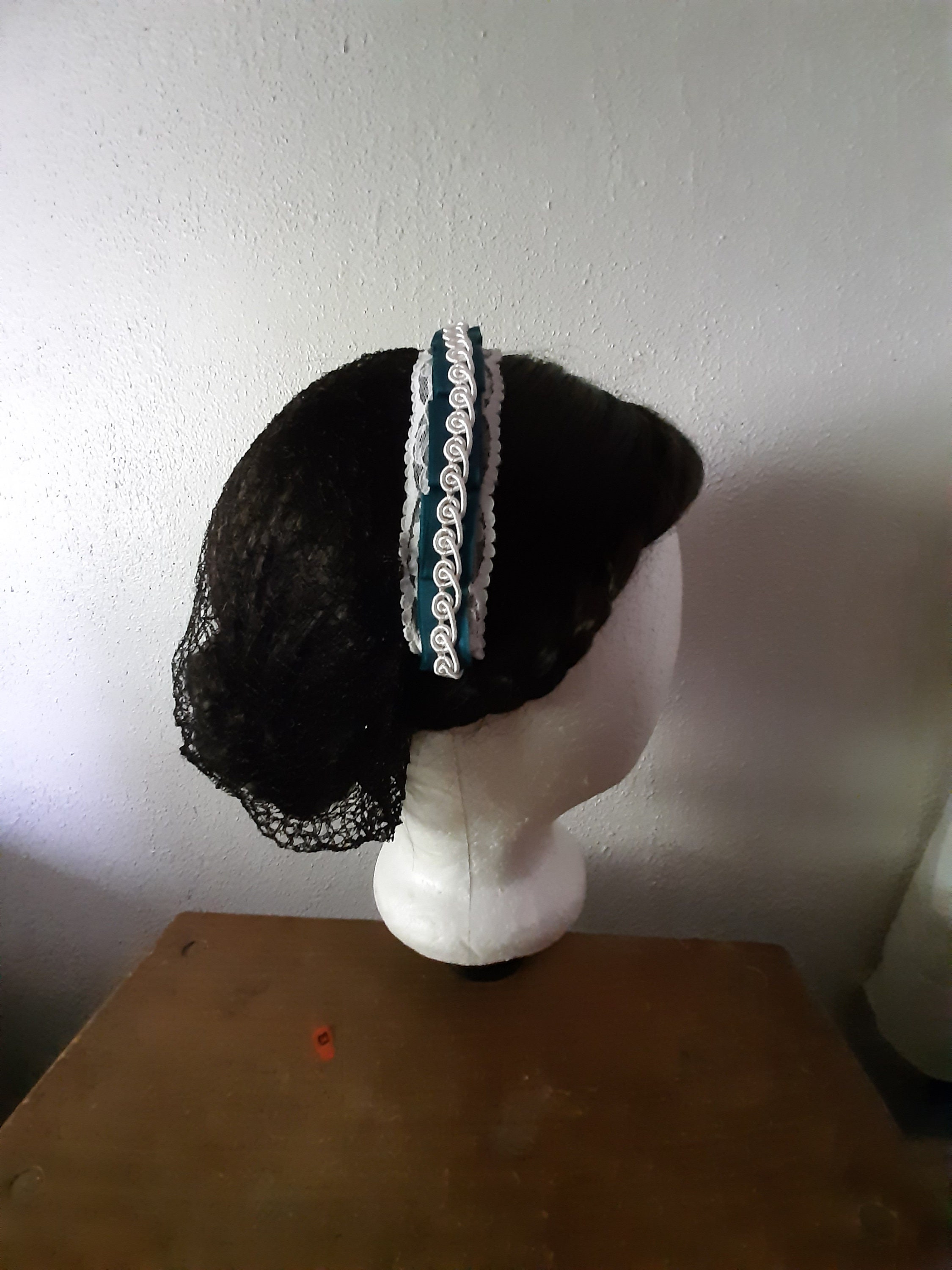 Victorian Civil War Ribbon Hair Net With Tassel and Bow - Etsy