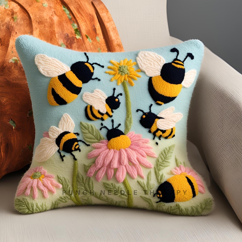 Bumble Bee Pillow - Etsy