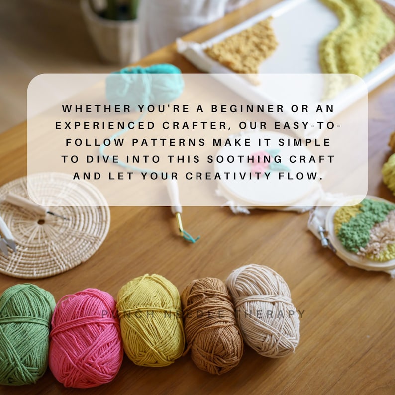 DIY Calming Punch Needle Pattern Tutorial Kit: Stress Relief Self Care Activity Template - Etsy