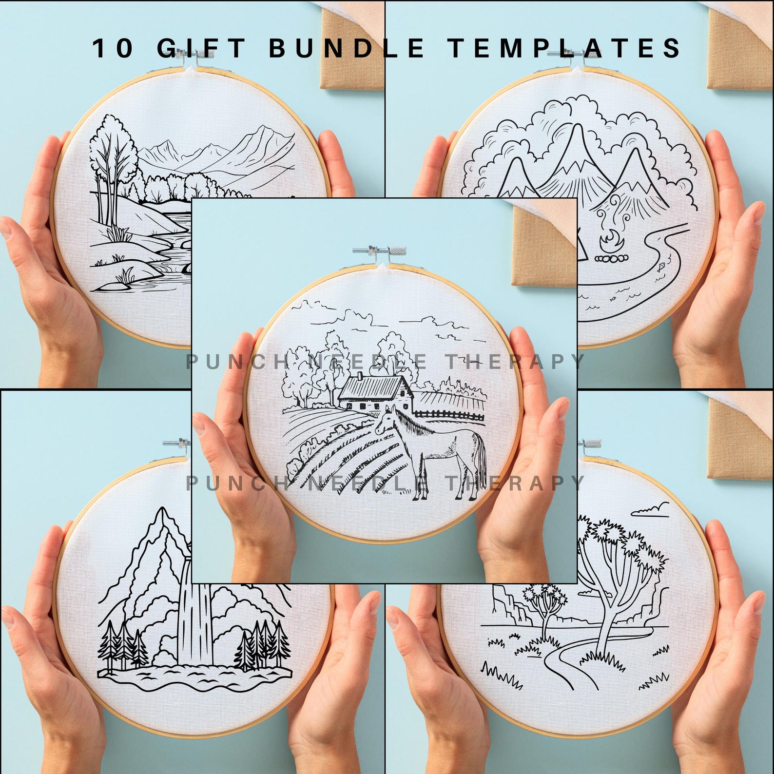 Cushion Cover Punch Needle Pattern, DIY Pillow Case Craft, Hand Tufted ...