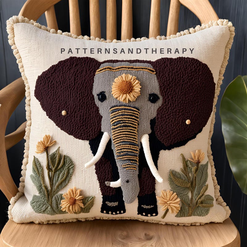 Elephant Cushion - Etsy