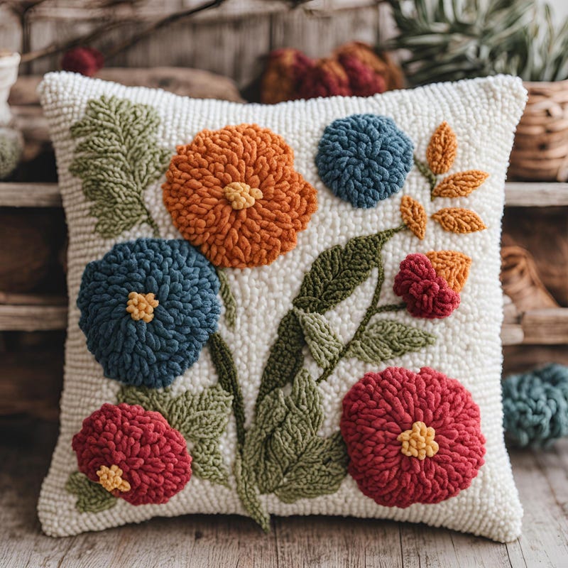 Punch Needle Pillow Case Pattern - Etsy