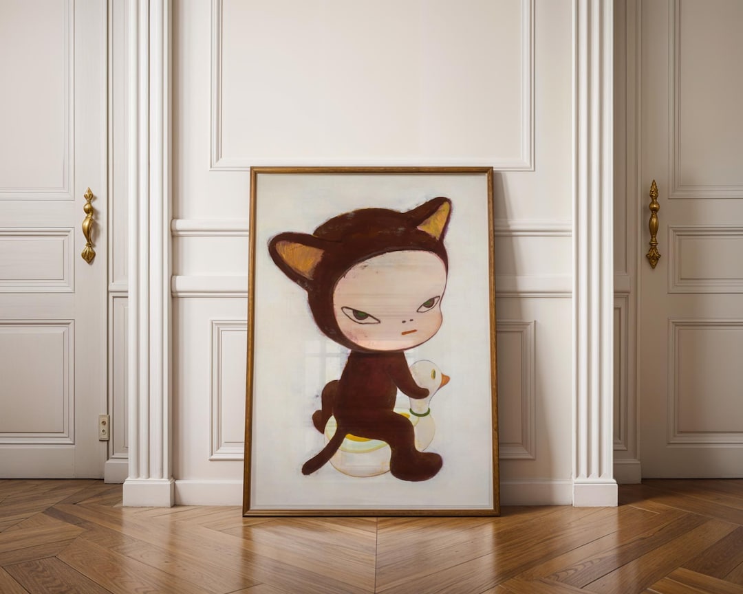 8K UHD Yoshitomo Nara Poster Harmless Kitty Yoshitomo Nara Print Cosmic ...