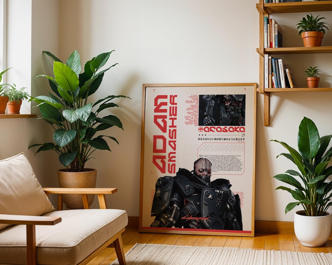 Cyberpunk 2077 Poster Wall Art, Johnny Silverhand, Cyberpunk Mask ...