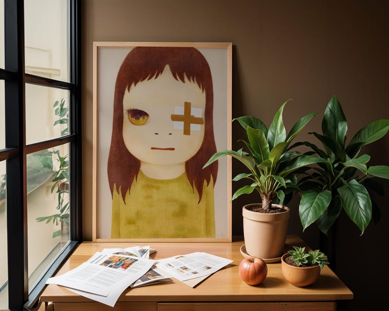8K UHD Yoshitomo Nara Eye Patch Poster Yoshitomo Nara Print Sleepless ...