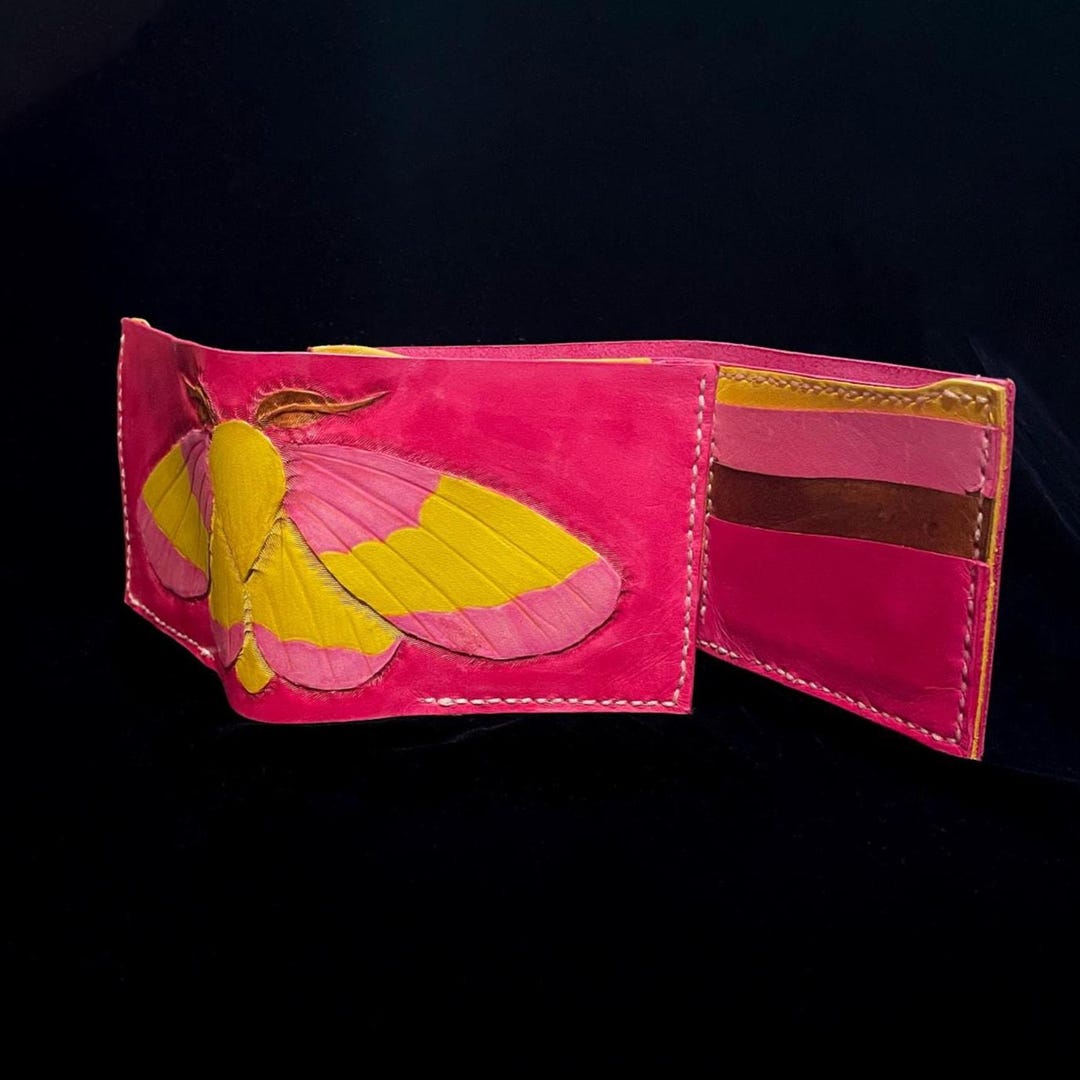 Rosy Maple Moth Bifold Wallet - Etsy