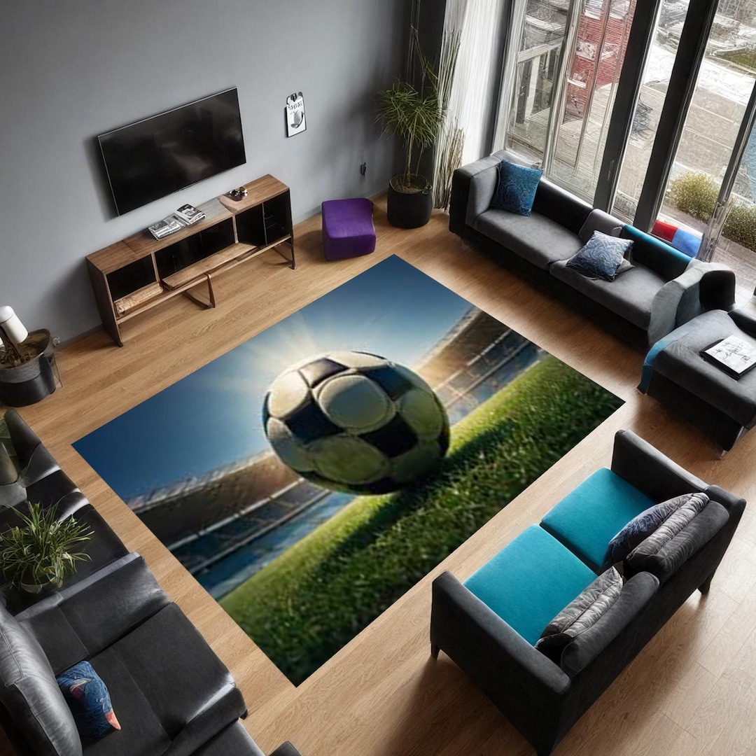 Football Rug, Field Rug, Soccer Ball Rug, Style Rug, Digital Rug ...