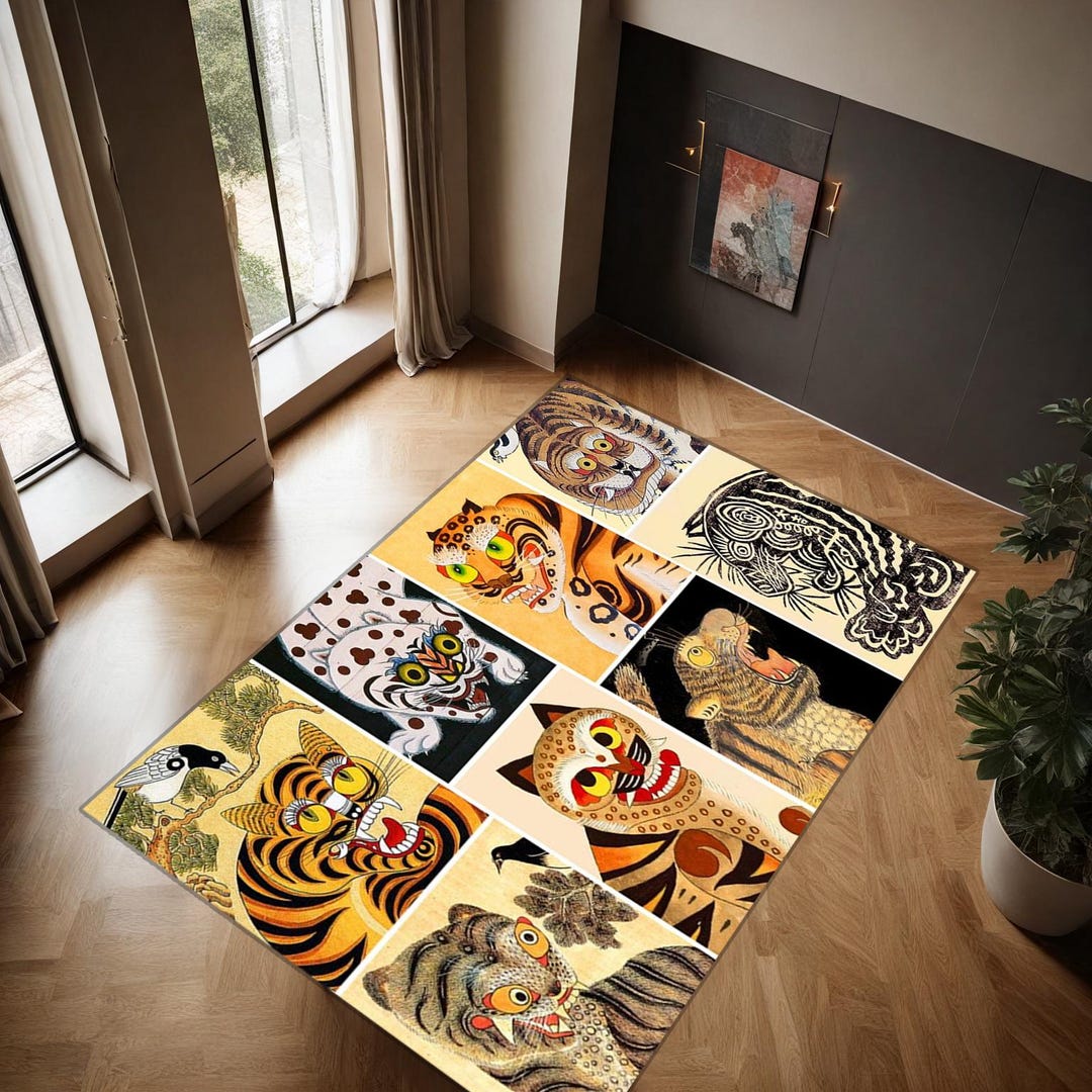 Korean Tiger, Asian Tiger, Talismanic Tiger, Korean Painting, Japanese ...