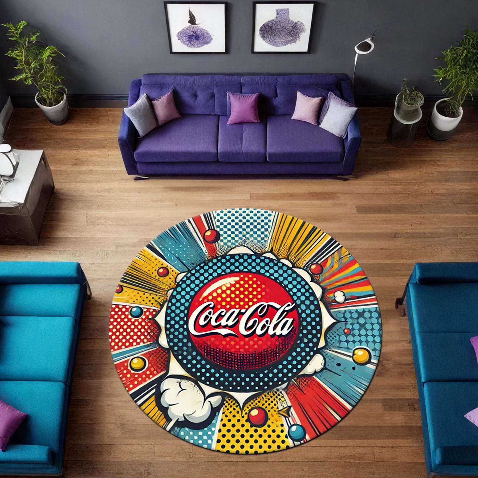 Round Rug, Coca Cola Rug, Coke Rug, Legendary, Drink Rug, Kitchen Rug ...