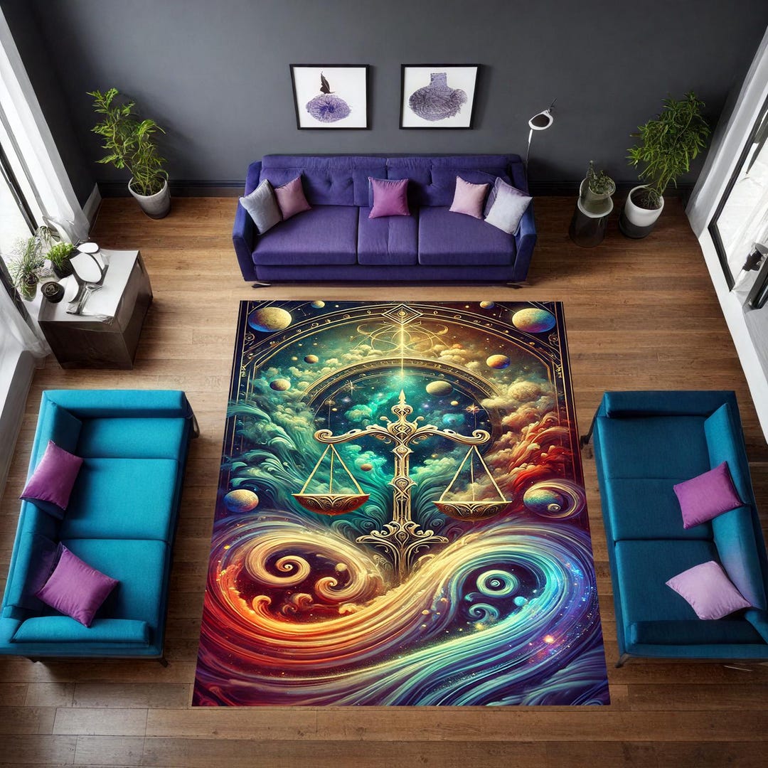 Zodiac Rug, Tarot Rug, New Trend Rug, Astrology Rug, Area Rug, Soft ...