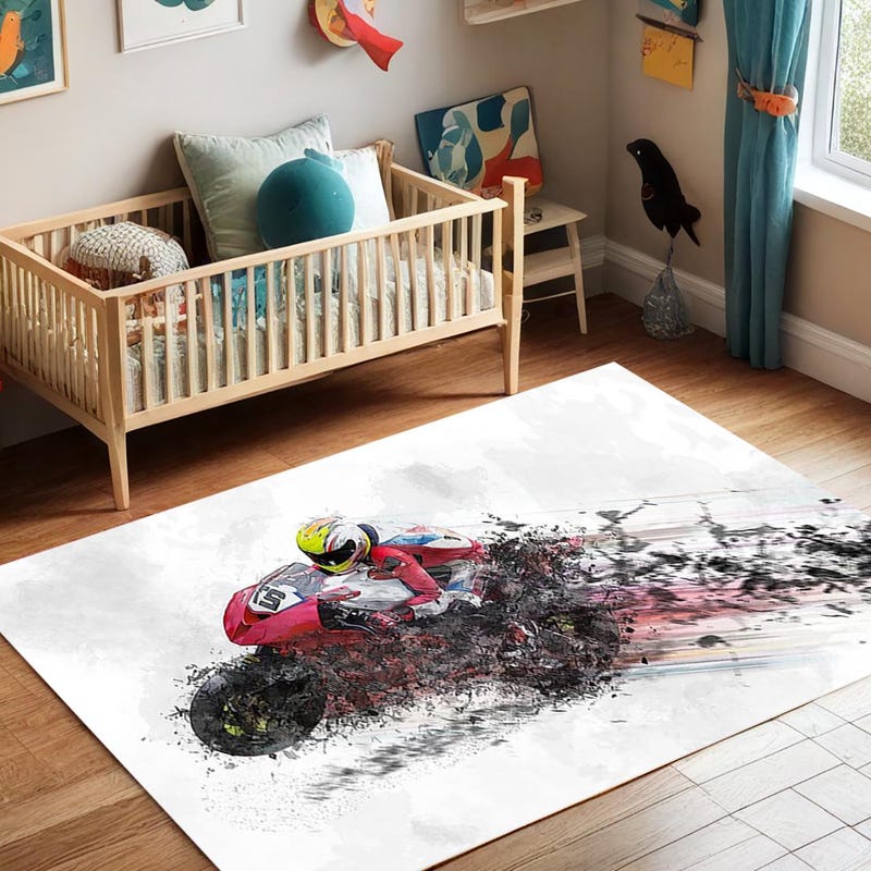 Motorcycle Rug - Etsy