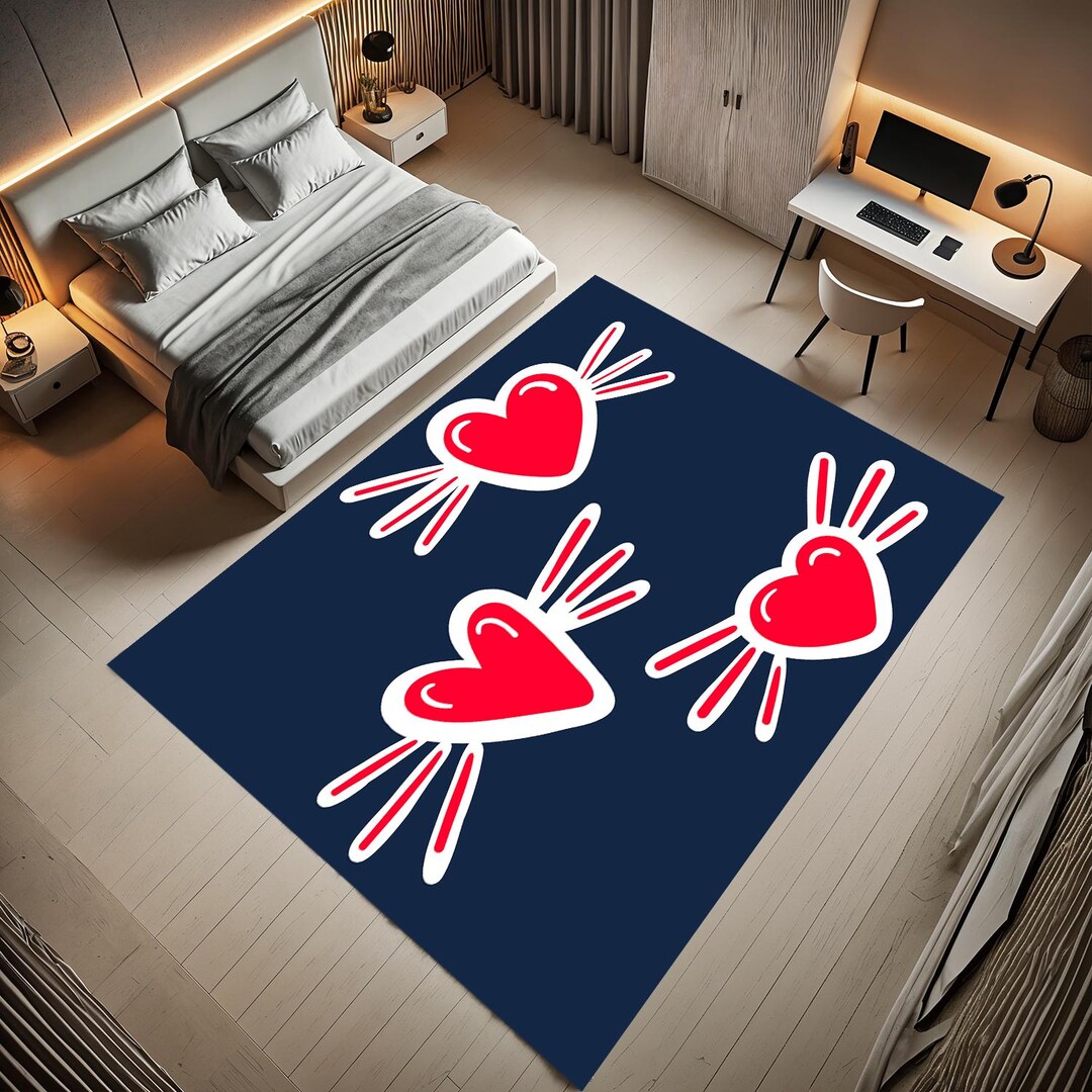 Flying Hearts, Heart Flying for Love,gift Rug for Spouse,gift Rug for ...