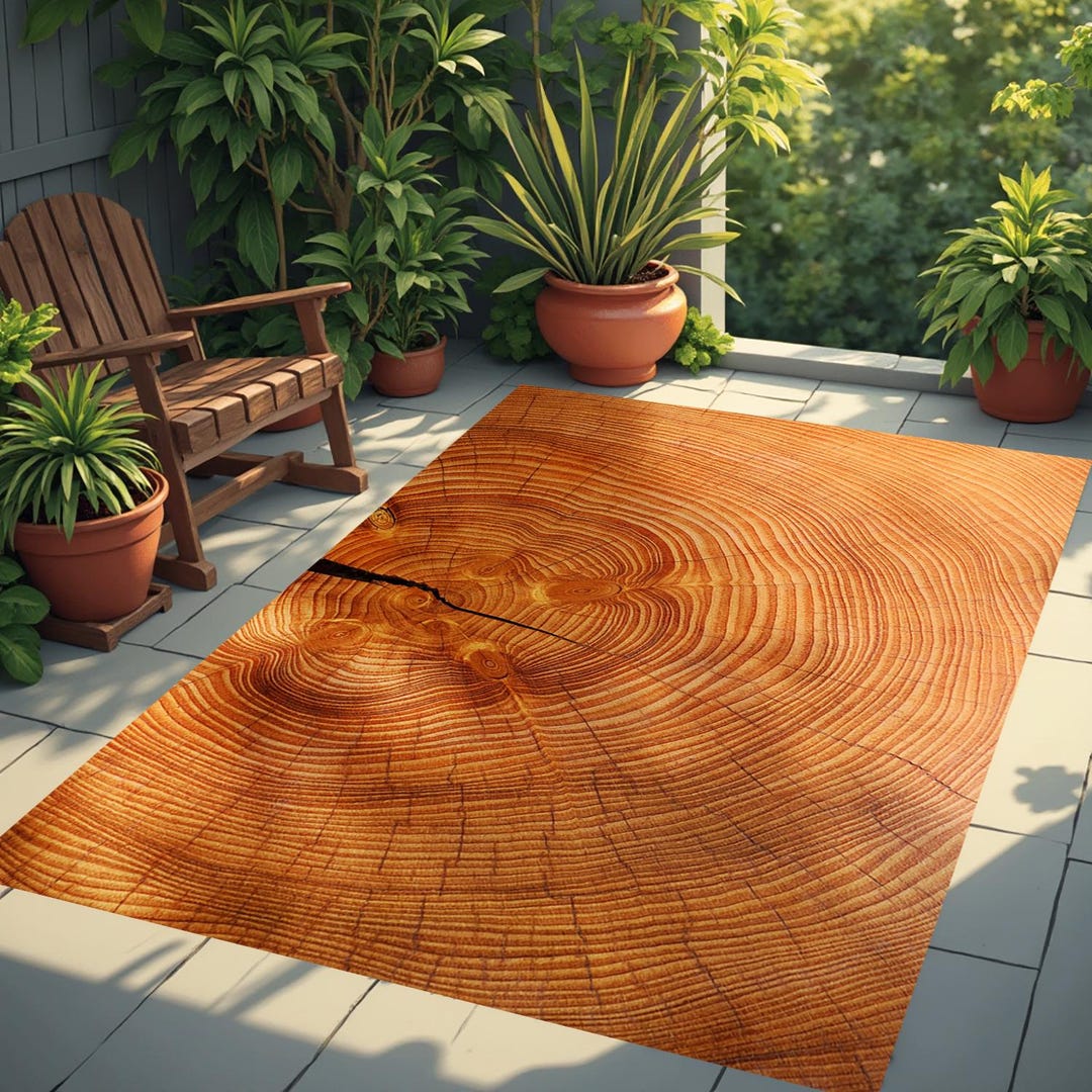 Personalized Rustic Wood Grain Area Rug for Living Room, Bedroom, Cozy ...