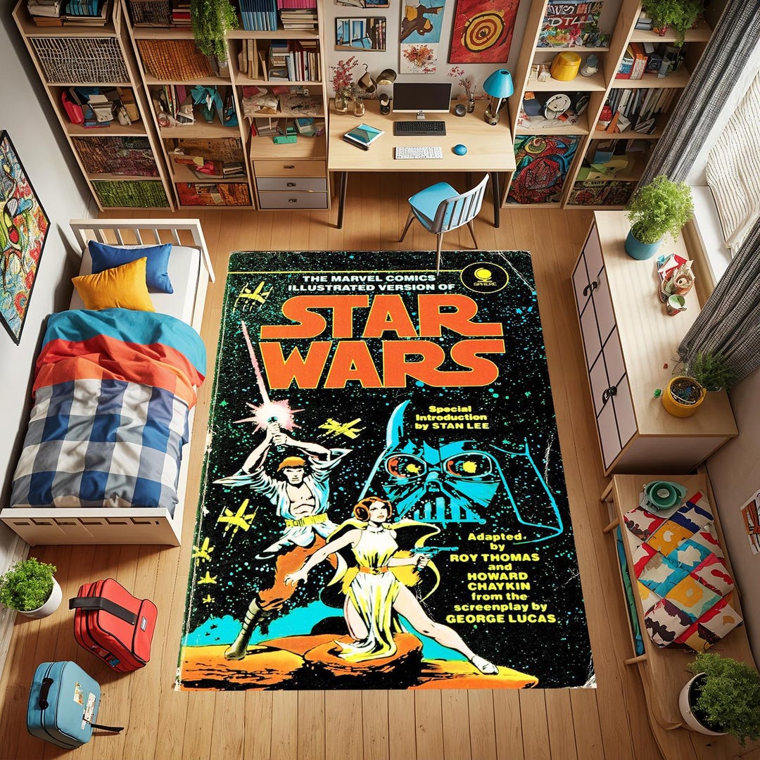 Star Wars Rug, Magazine Cover Rug, Poster Rug, Youth Room Rug, Non-slip ...
