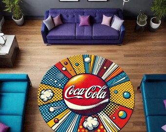 Round Rug, Coca Cola Rug, Coke Rug, Legendary, Drink Rug, Kitchen Rug ...