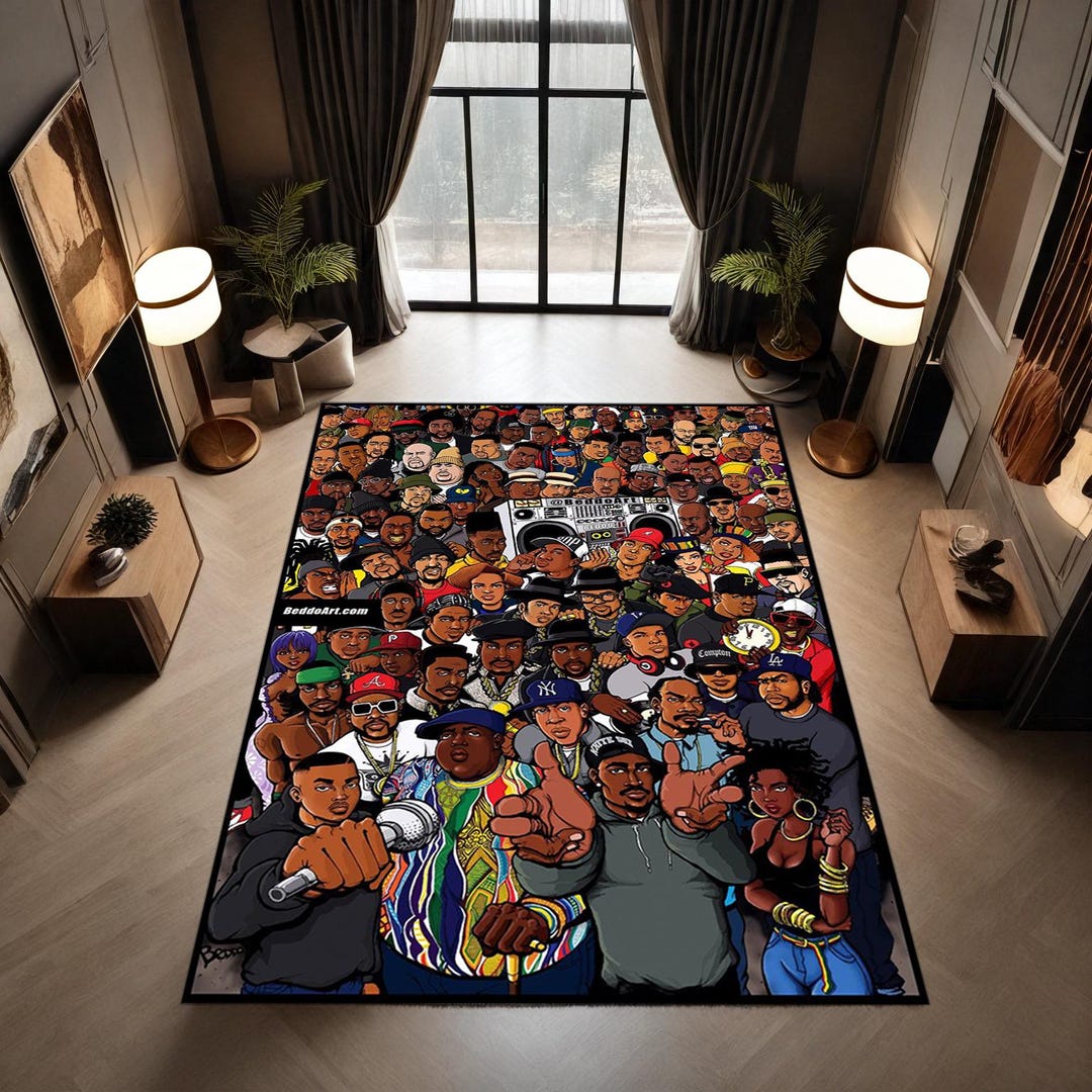 Hiphop Rug, Legends Rug,rappers Rug,music Rug,music Decor,music Room ...