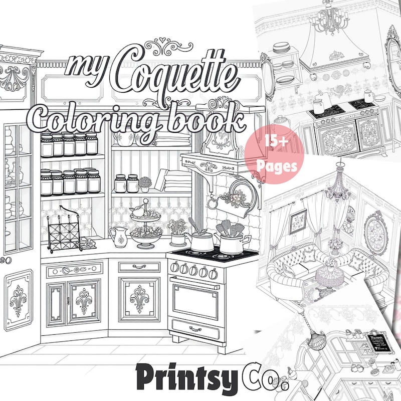 Coquette Coloring - Etsy