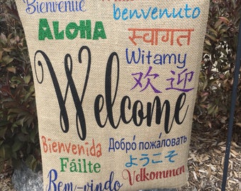 Welcome home flag | Etsy