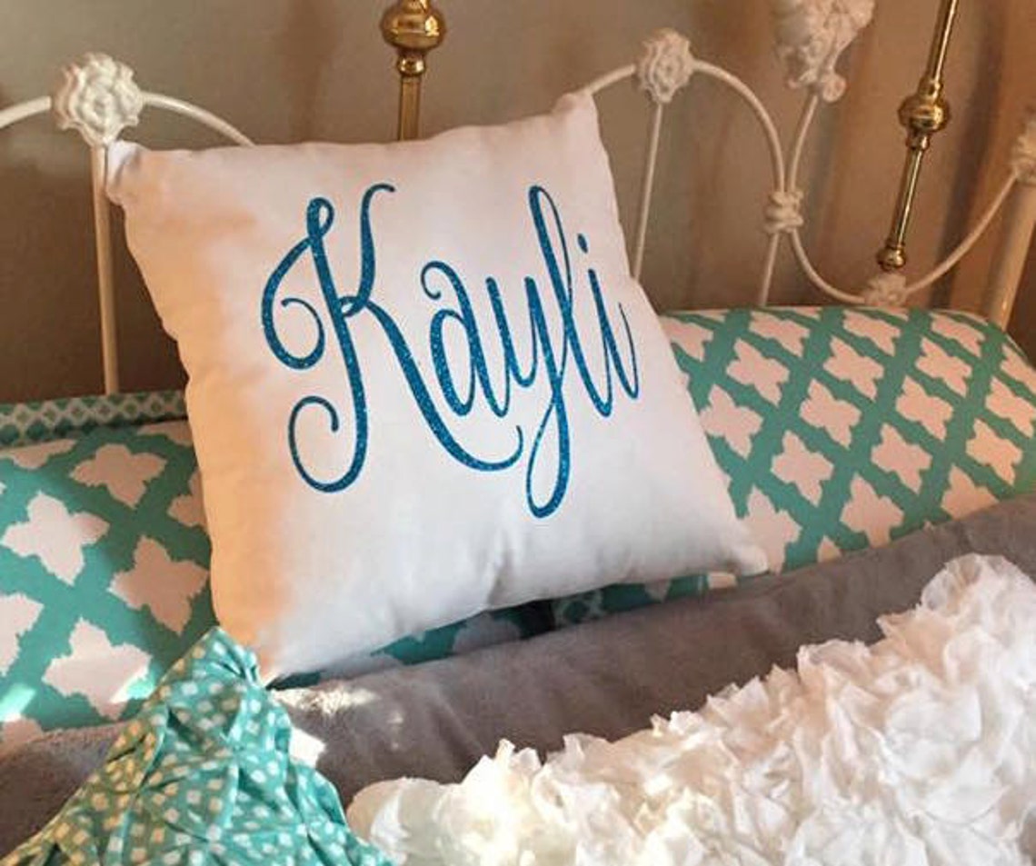 Monogram Pillow Cover Dorm Decor Dorm Room Monogram Gift - Etsy