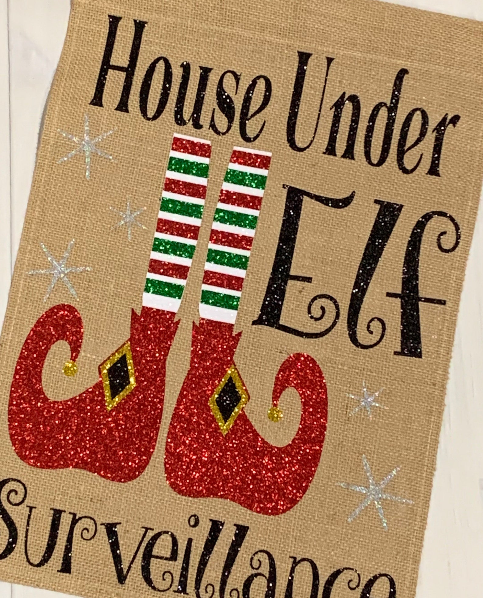 Christmas Elf Flag Christmas Decor Elf Surveillance Flag - Etsy