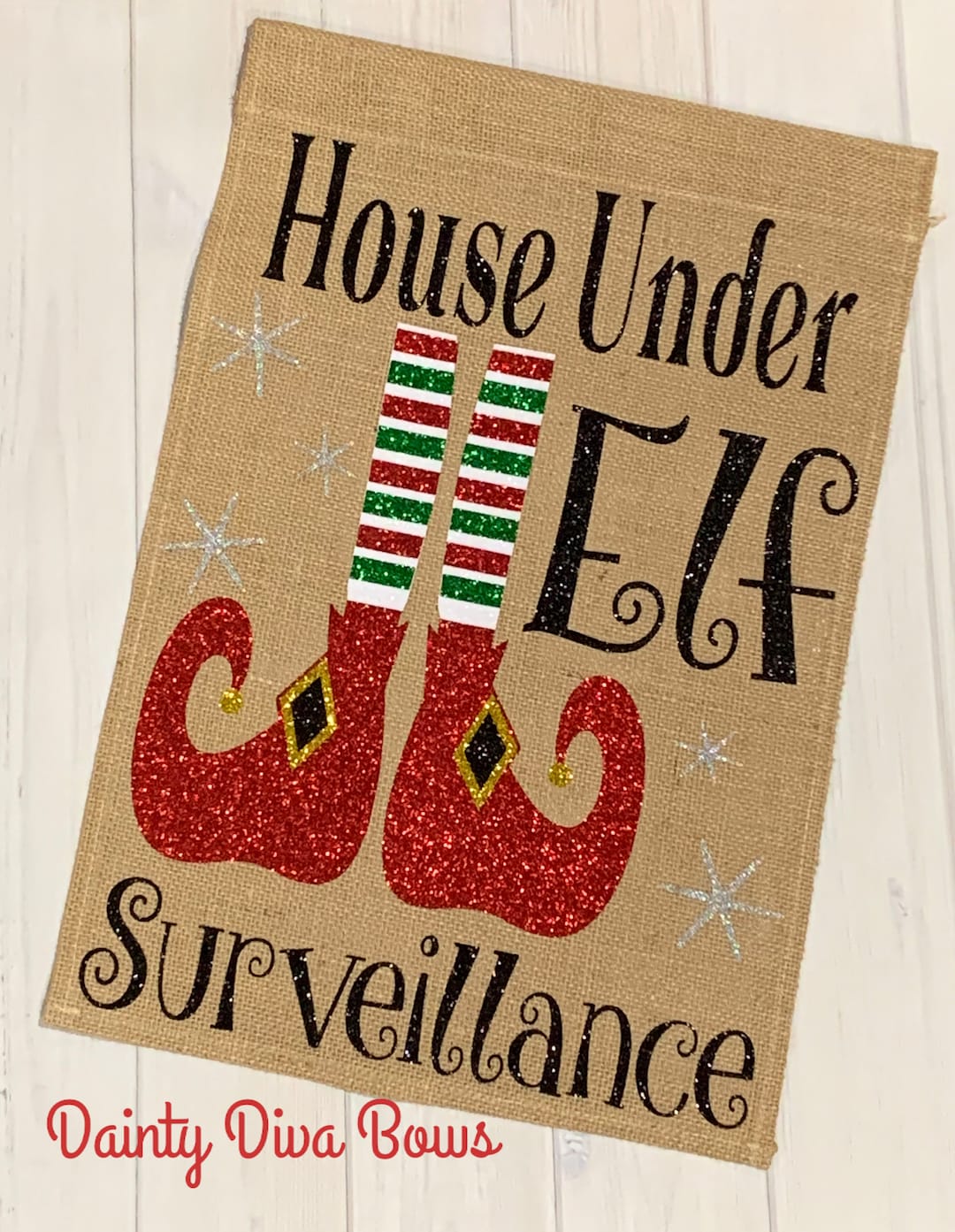 Christmas Elf Flag, Christmas Decor, Elf Surveillance Flag, Elf Decor ...