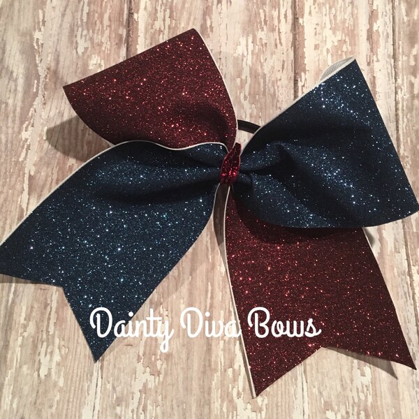 Burgundy Cheer Bow - Etsy