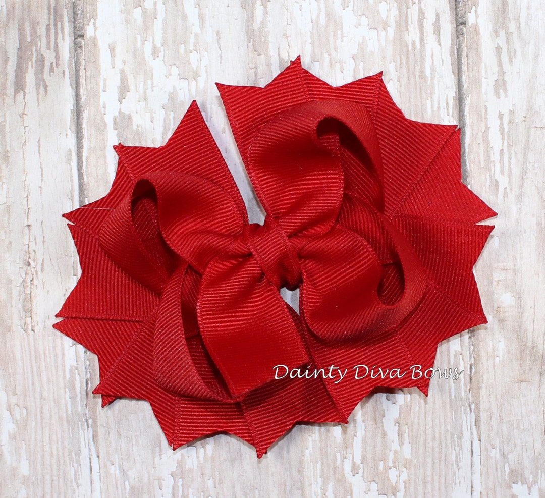 RED Hair Bow, Classic Red Bow, Red Bow, Boutique Hair Bow, Toddler Hair ...