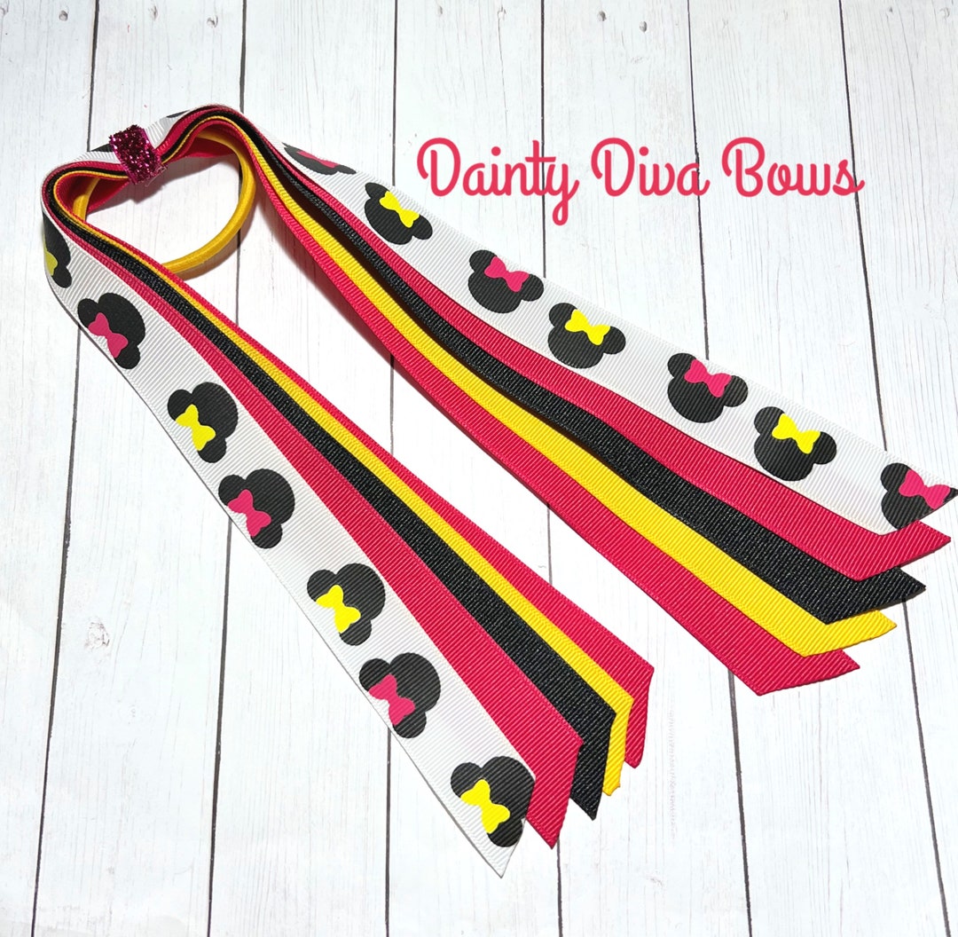 Minnie Mouse Ponytail Streamer Softball Streamer Cheer - Etsy