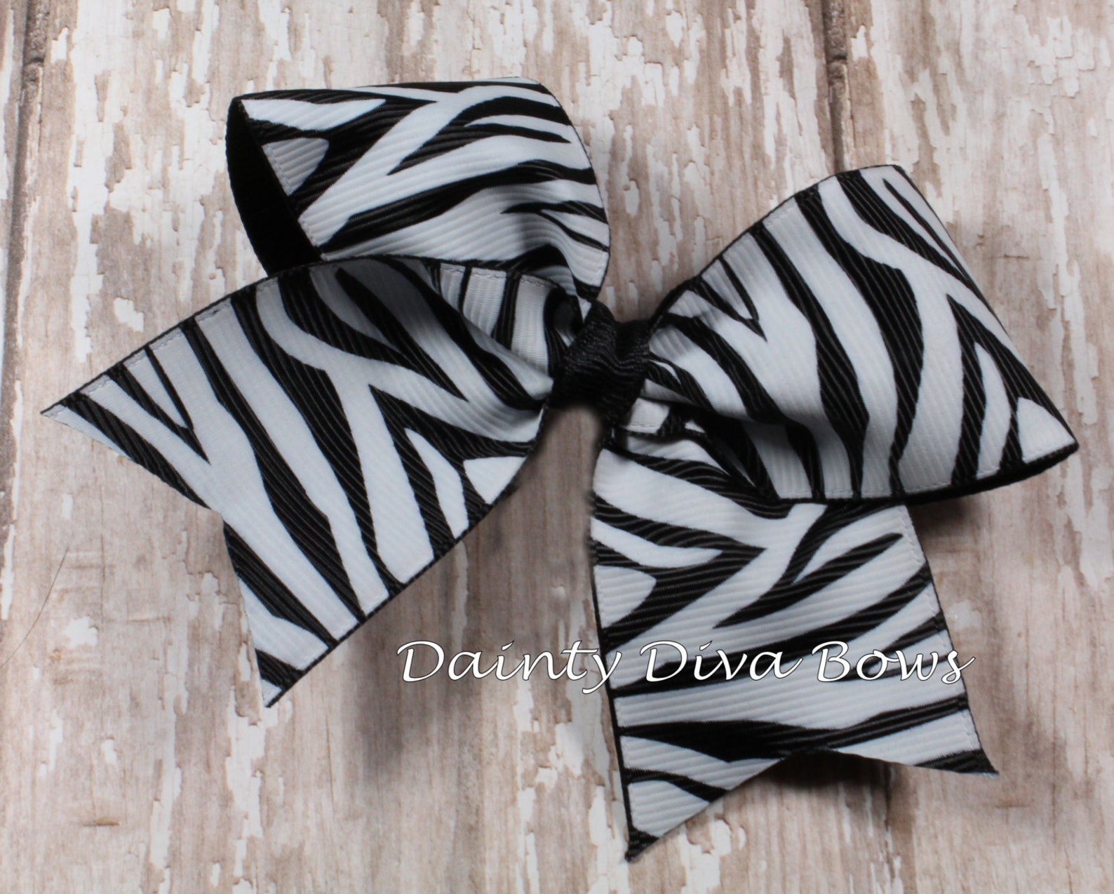 Mini Cheer Bow Zebra Print Small Hair Bow Toddler Hair | Etsy