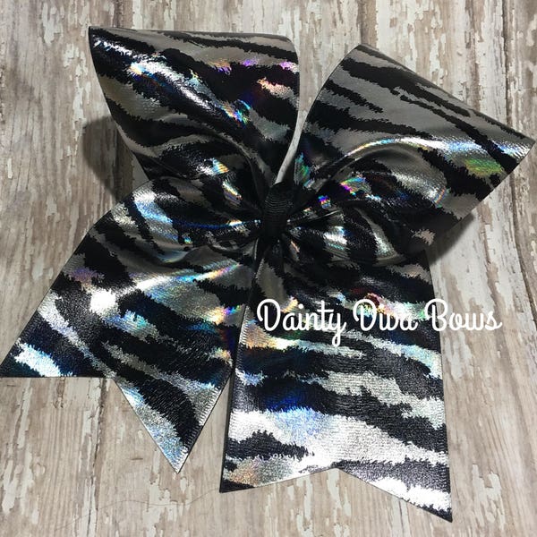 Zebra Cheer Bow - Etsy