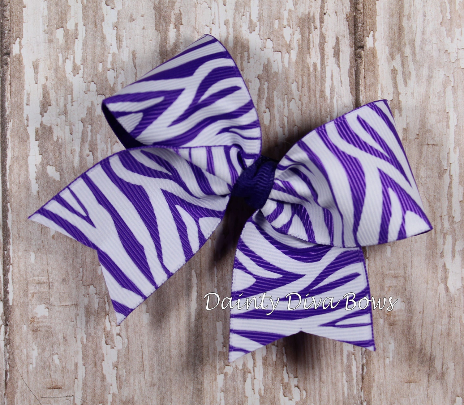 Mini Cheer Bow Zebra Print Small Hair Bow Toddler Hair | Etsy