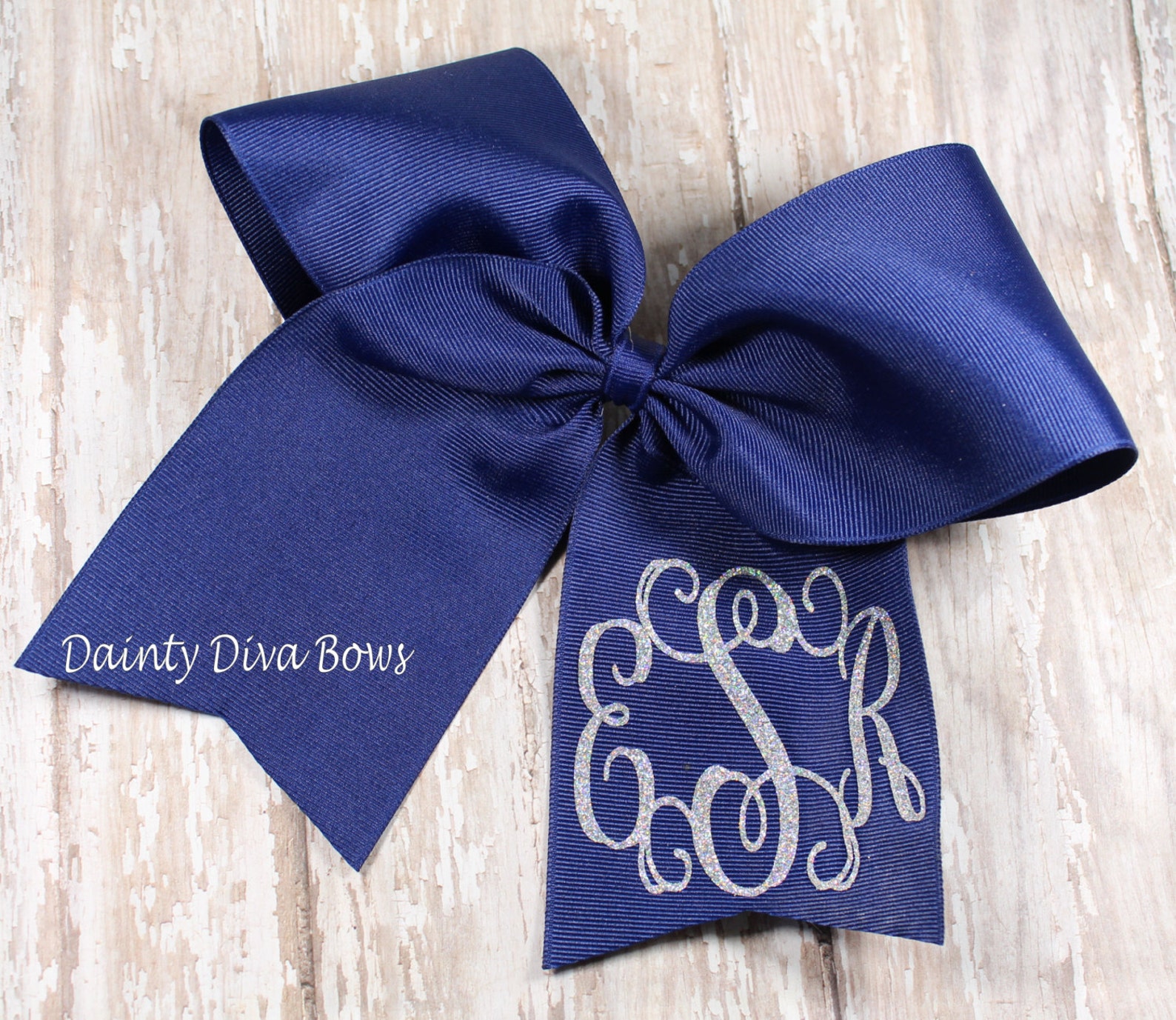Glitter Monogram Cheer Bow, Monogram Hair Bow, Large Cheer Bow ...