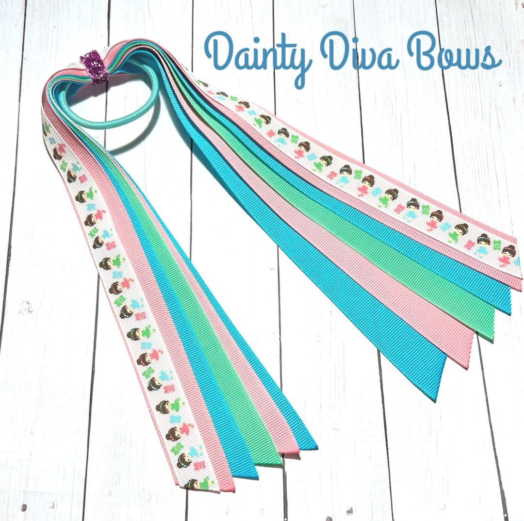 Ballerina Ponytail Streamer, Softball Streamer, Cheer Streamer, Hair ...