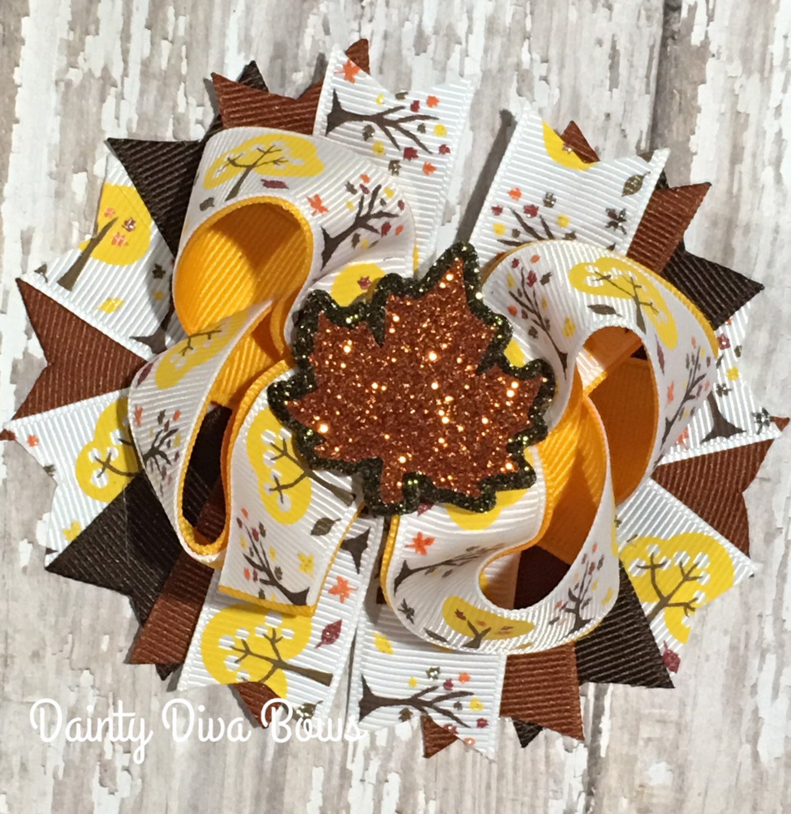 Fall Hair Bow, Thanksgiving Bow, Autumn Hair Bow, Toddler Hair Bow ...