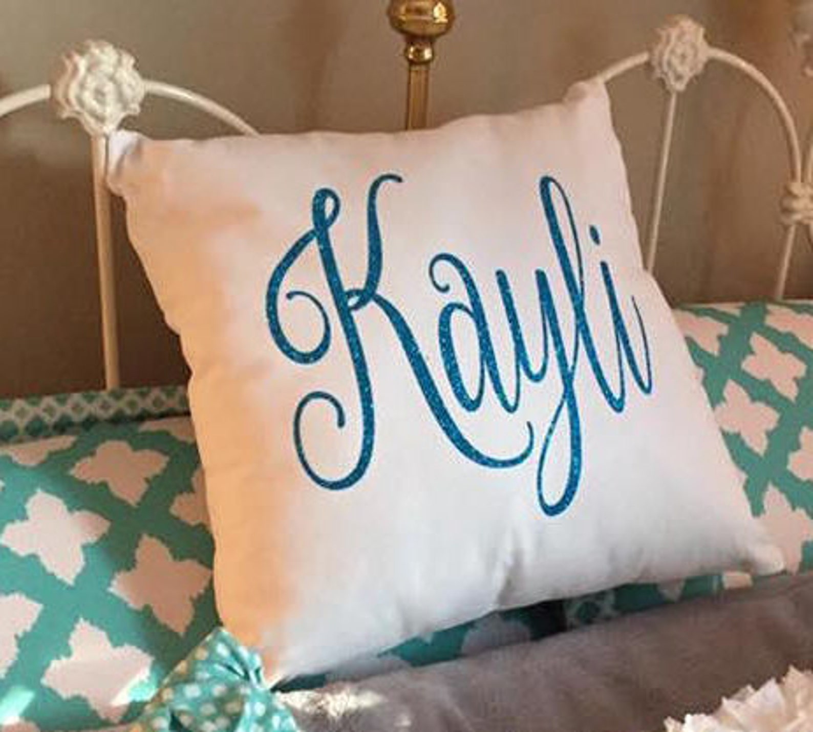Monogram Pillow Cover Dorm Decor Dorm Room Monogram Gift - Etsy