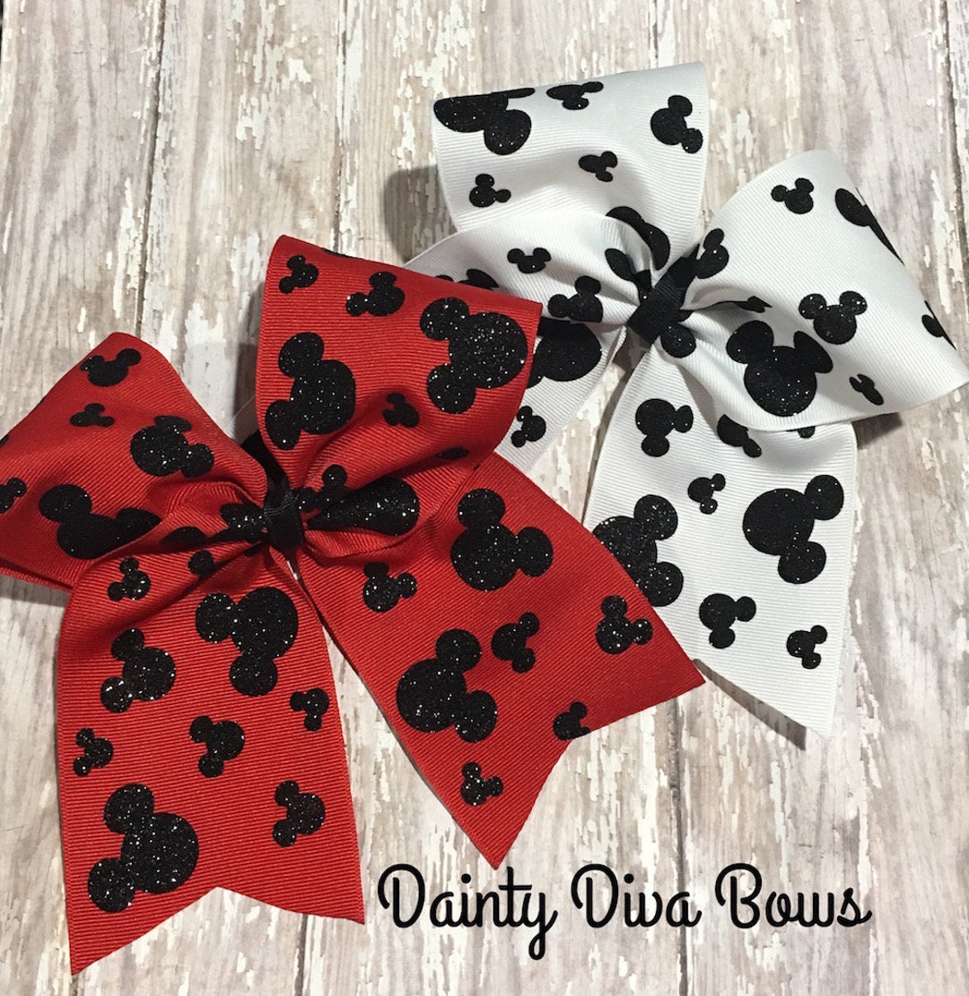 Disney Cheer Bow, Mickey Mouse, Mickey Head, Cheer Bow for Disney ...