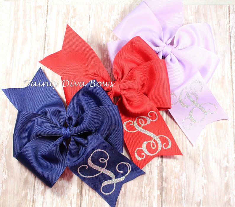Glitter Monogram Bow, Monogram Hair Bow, Large Pinwheel Hair Bow, Large ...