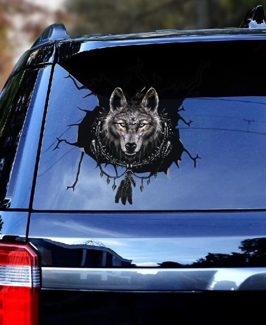 Wolf Vinyl Decal for Car, Mountain Wolf Bumper Sticker, Mountain Wolf ...