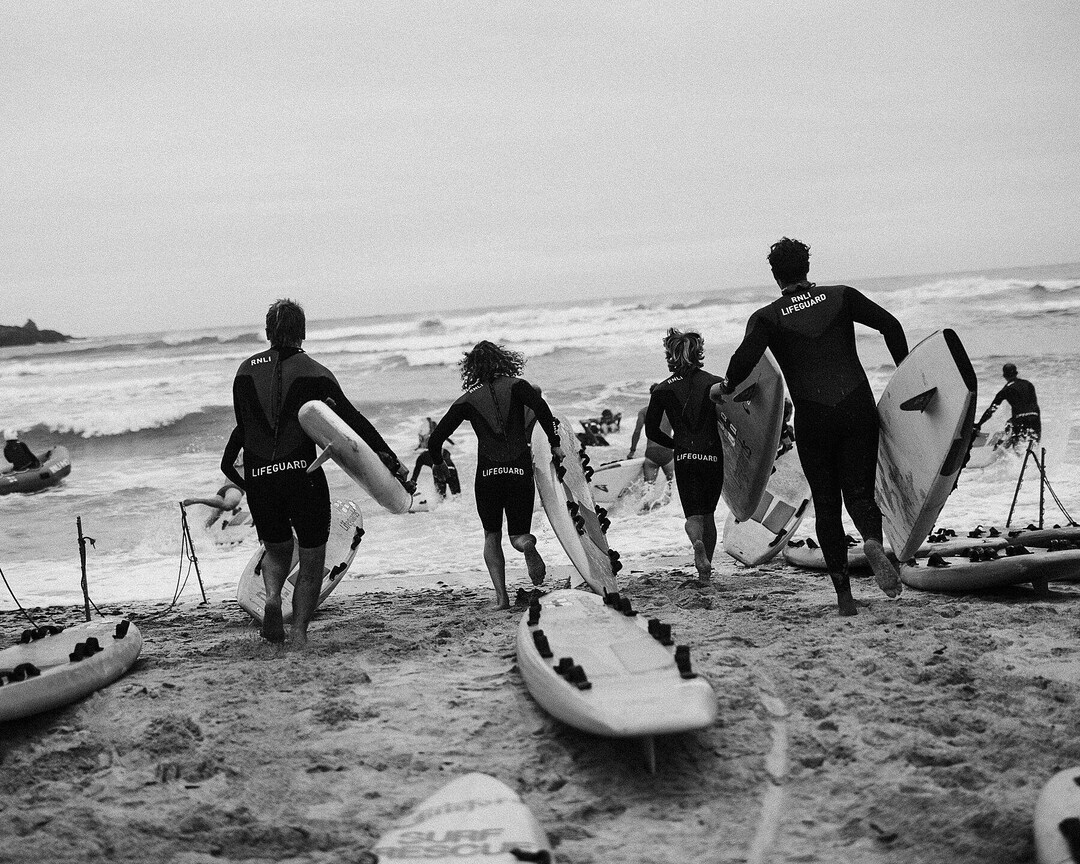 RNLI Lifeguards, Harlyn Bay, Cornwall - Framed Fine Art Photography ...