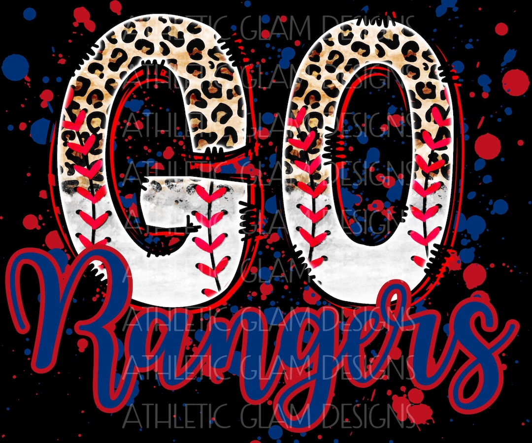 Go Rangers Leopard Baseball Sports Splatter PNG Digital Download - Etsy