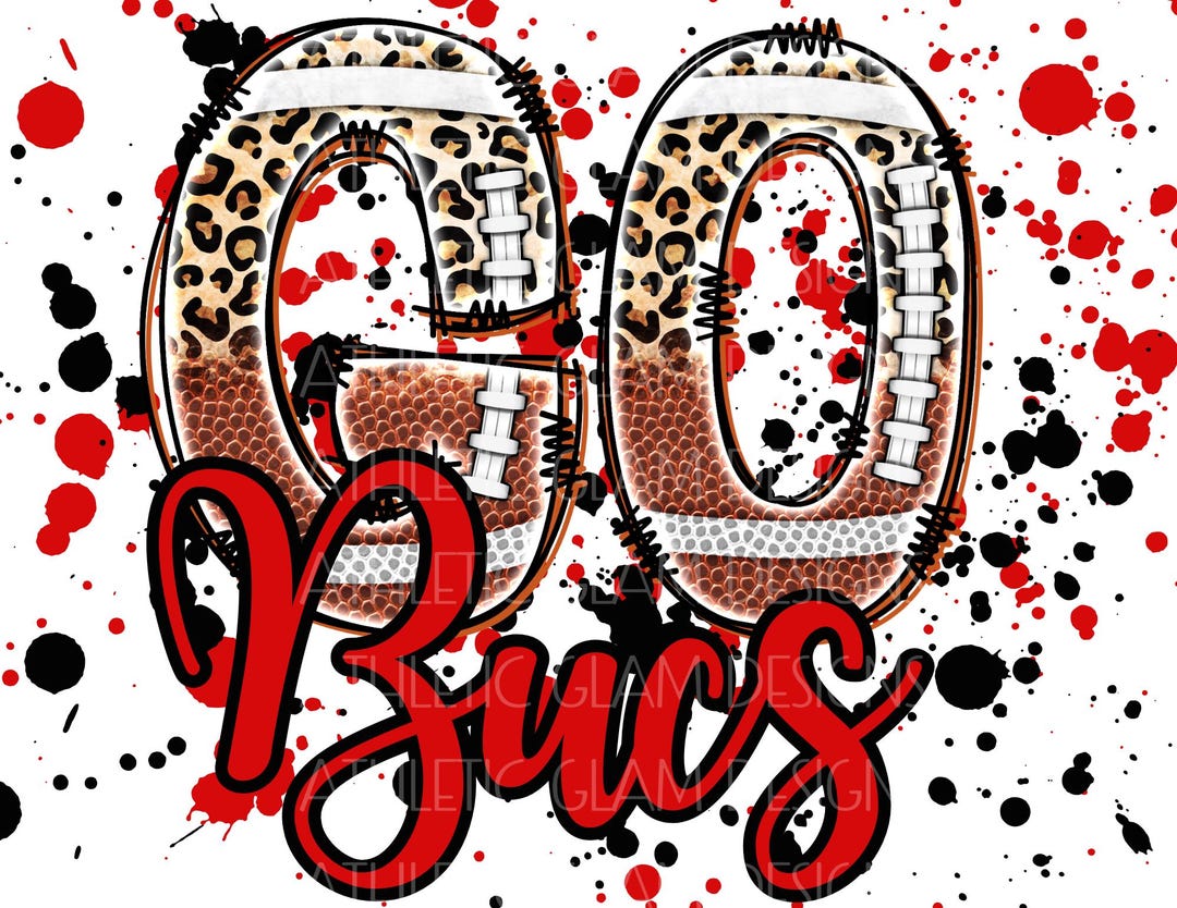 Go Bucs Leopard Football Sports Splatter PNG Digital Download - Etsy