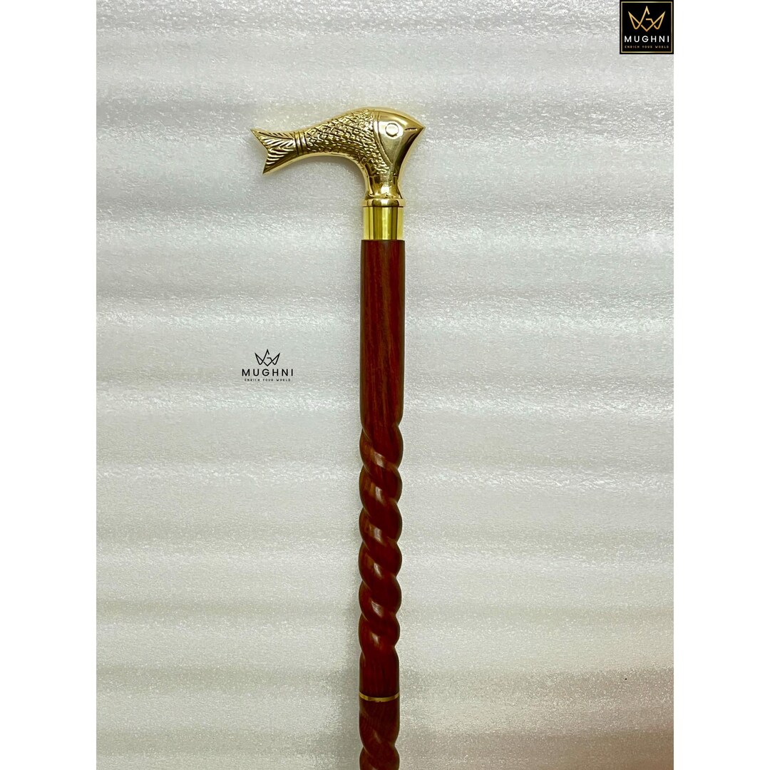 Brass Handle Walking Cane – Victorian Foldable Handmade Walking Stick ...