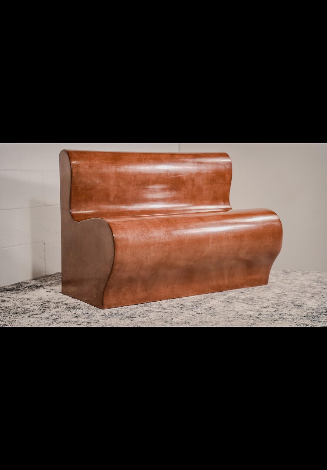 Handmade Tadelakt Plaster Bench in Manganese Brown - Etsy