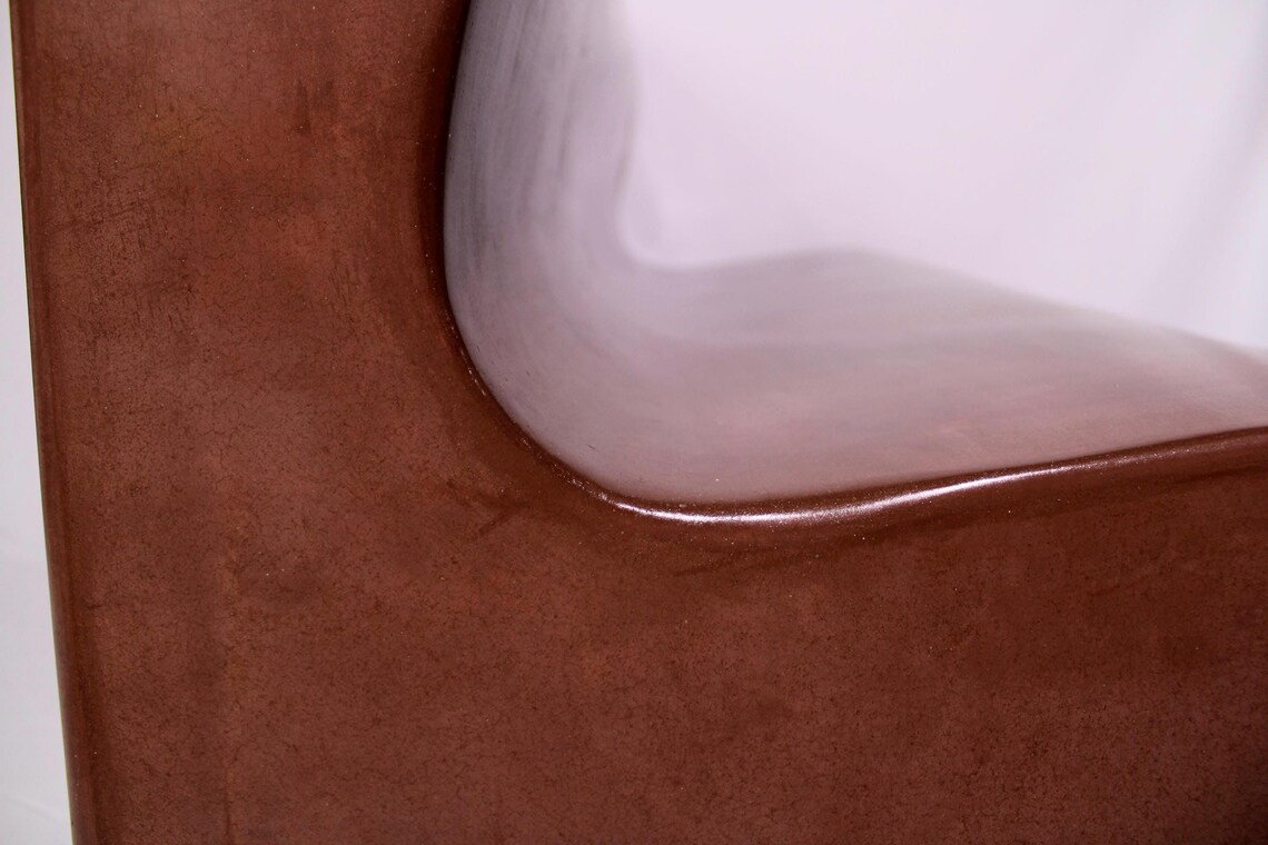 Handmade Tadelakt Plaster Bench in Manganese Brown - Etsy