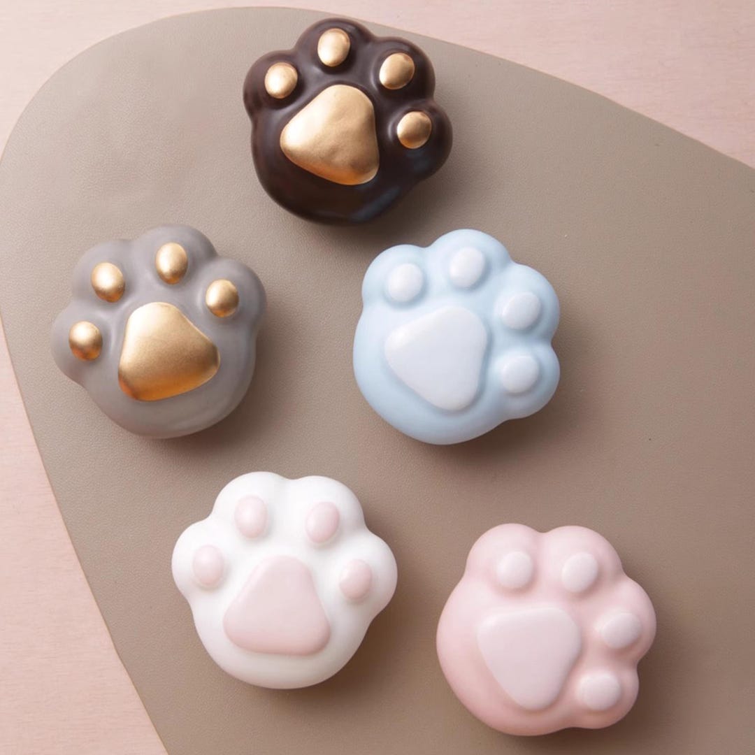 Cute Cat's Paw Knob, Cabinet Knob, Drawer Knobs, Nursery Dresser Knobs ...