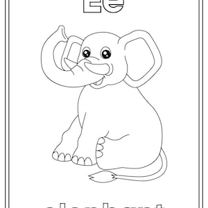 A to Z Animal Adventures: A Coloring Alphabet Book Digital File PDF ...